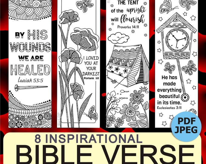 DIY Bible Themed Coloring Bookmarks for Kids, Scripture Marker Acts 20 ...