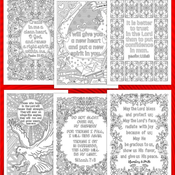 Psalm 51 Coloring Page - Etsy