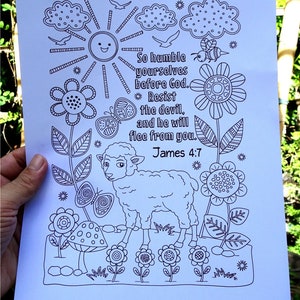 Book of James Coloring Pages: Nature-inspired Bible Verse Art (PDF/JPEG ...