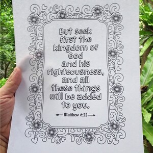 Printable Scripture Coloring Pages for Christians, Bible Verse Matthew ...