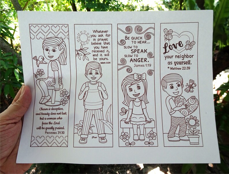 Printable Bookmarks Coloring Bible Quotes Ephesians 5 Psalm 119 ...