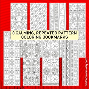 Mindfulness Coloring Bookmarks: Calming Zen Doodles, 8-pack (PDF & JPEG ...