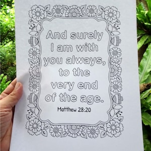 Printable Scripture Coloring Pages for Christians, Bible Verse Matthew ...