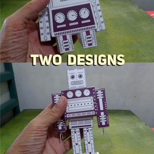 Printable Robot Papercraft Set: DIY 3D Coloring Toy (PDF & JPEG) - Etsy