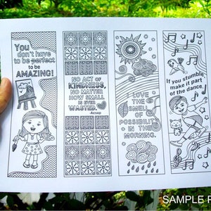 8 Delightful Coloring Bookmarks for Kids & Teens — Printable Fun ...