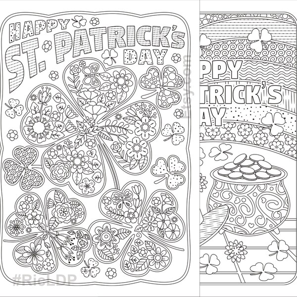 St. Patricks Day Coloring Page - Etsy