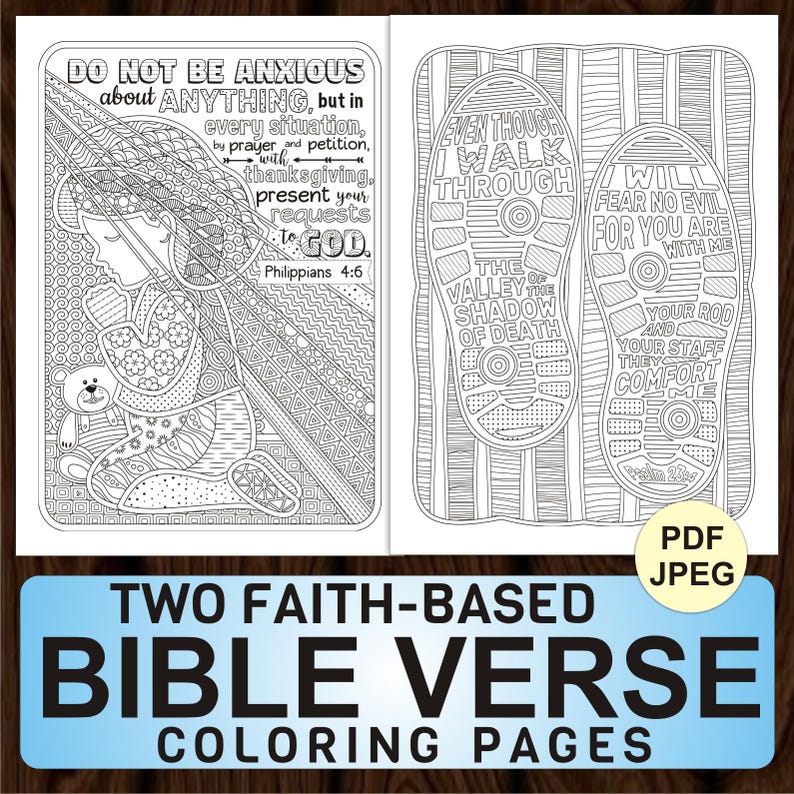 Two Faith-based Coloring Pages From Philippians & Psalm – Printable ...