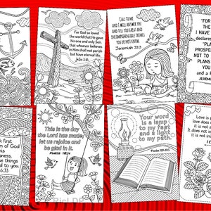 Colorable Bible Verse Cards: Sunday School Scripture Art (PDF & JPEG ...