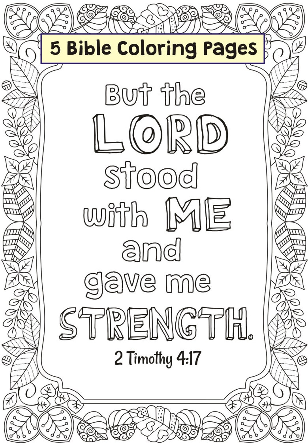 5 Bible Verse Coloring Pages Inspirational Sheets Floral Designs ...