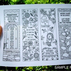 8 Delightful Coloring Bookmarks for Kids & Teens — Printable Fun ...