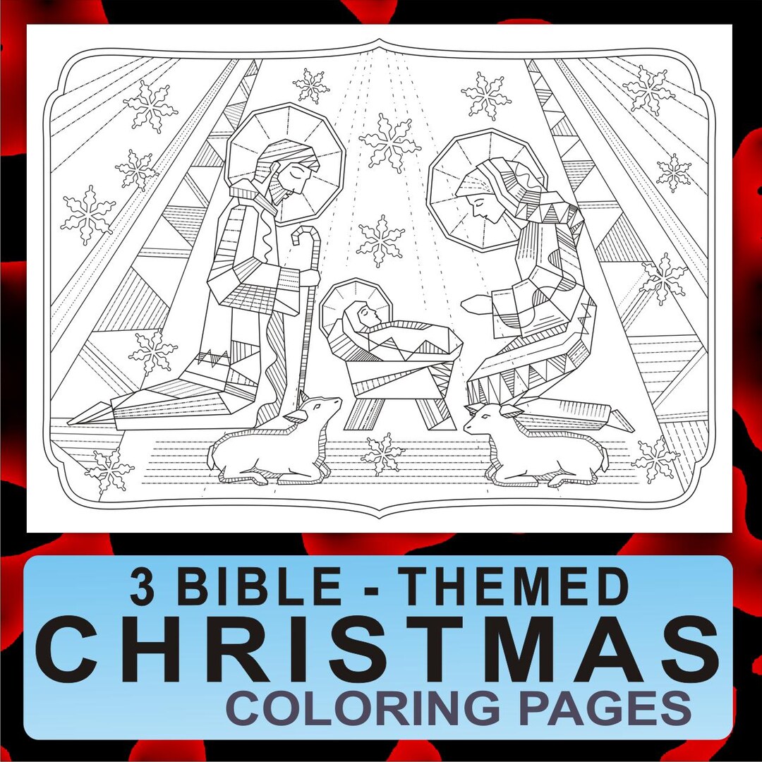 Bible Christmas Coloring Pages – 3 Printable Nativity, Angel and Wise ...