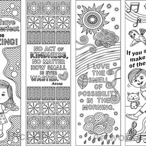 8 Delightful Coloring Bookmarks for Kids & Teens — Printable Fun ...