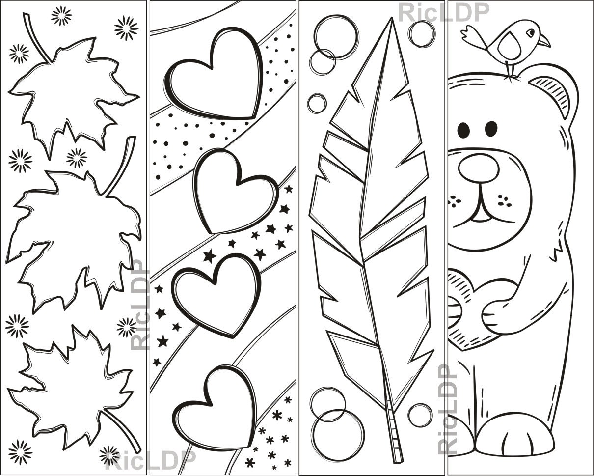 Printing Bookmarks Cute Doodles Vintage-style Template teddy Bear ...