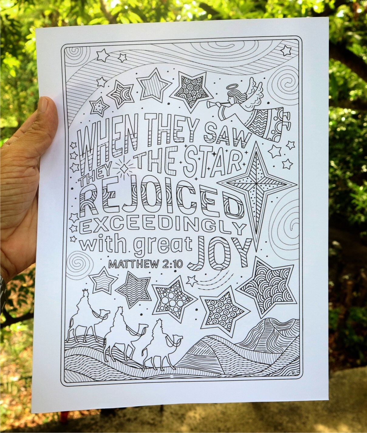 Two Christmas Coloring Pages Xmas Coloring With Bible Verses - Etsy