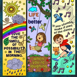8 Delightful Coloring Bookmarks for Kids & Teens — Printable Fun ...