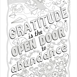 Two Inspirational Thanksgiving Coloring Pages for Kids and Adults ...