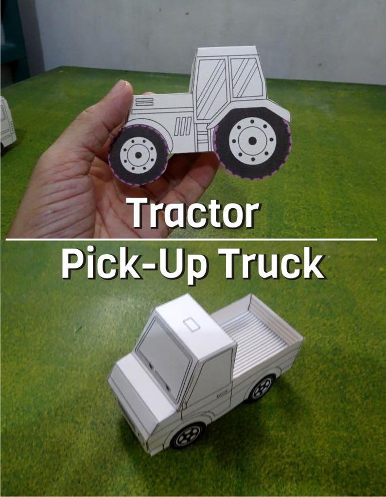 Printable 3D Paper Vehicles Craft Kit – Kids Transportation Activity ...