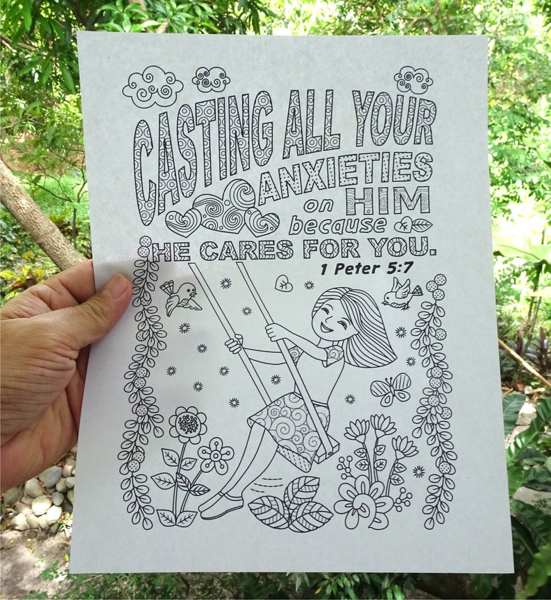 Bible Verse Coloring Pages – Anxiety Relief Scripture Art (PDF & JPEG ...