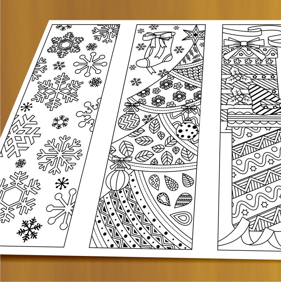 Set of 9 Christmas Coloring Bookmarks 6 with Bible Verses | Etsy
