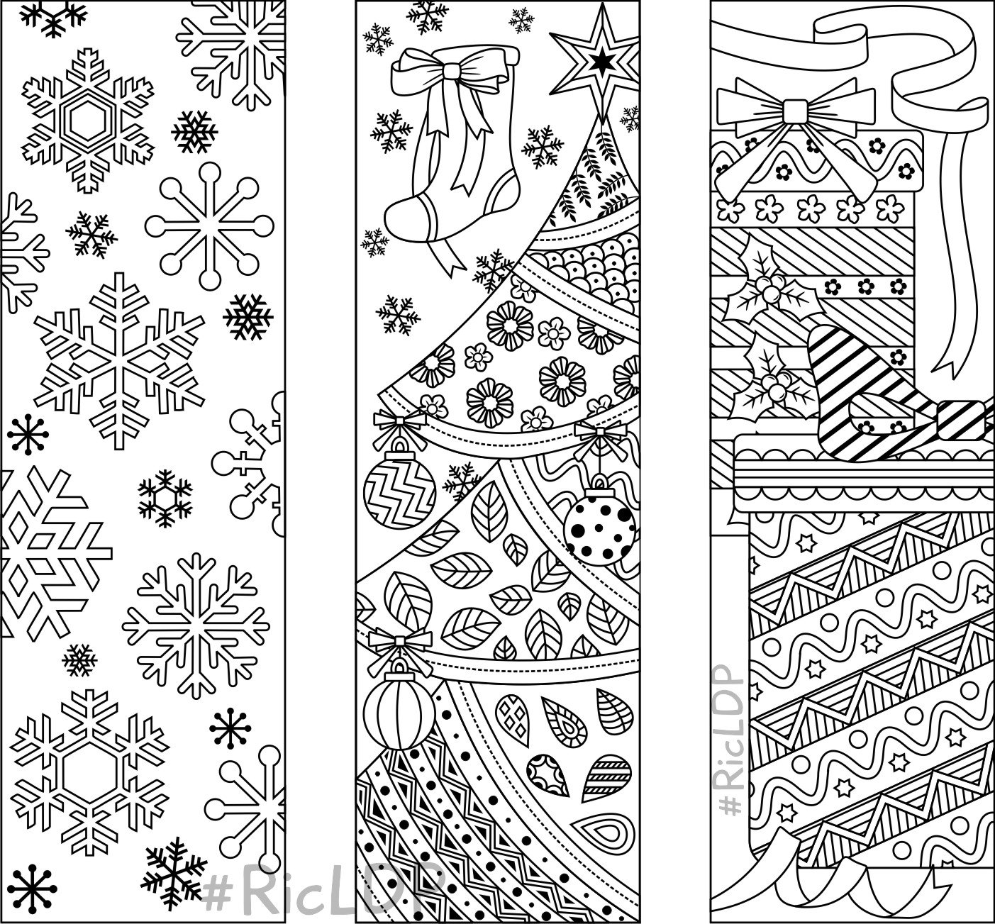 Set of 9 Christmas Coloring Bookmarks 6 with Bible Verses | Etsy