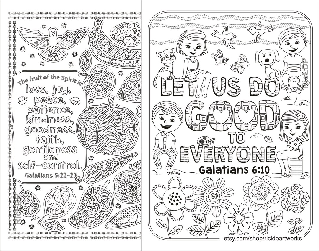 Coloring Pages From Galatians Fruit of the Spirit, Do Good to Everyone ...