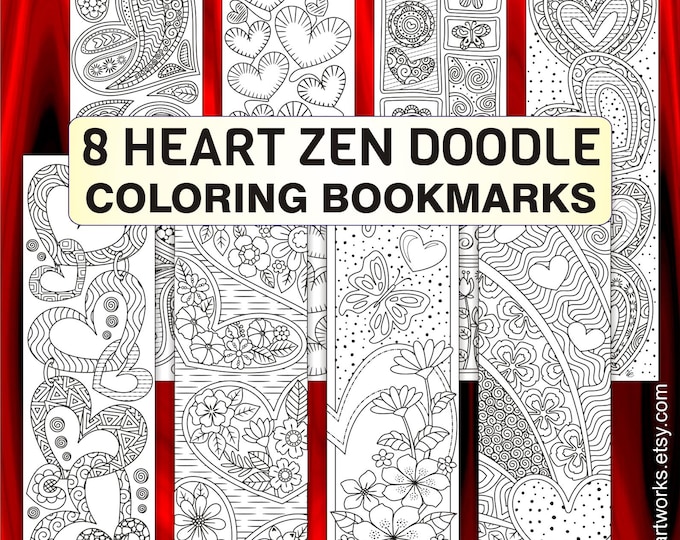 INSTANT DOWNLOAD Coloring Page - Valentine and Heart Theme Color Your ...