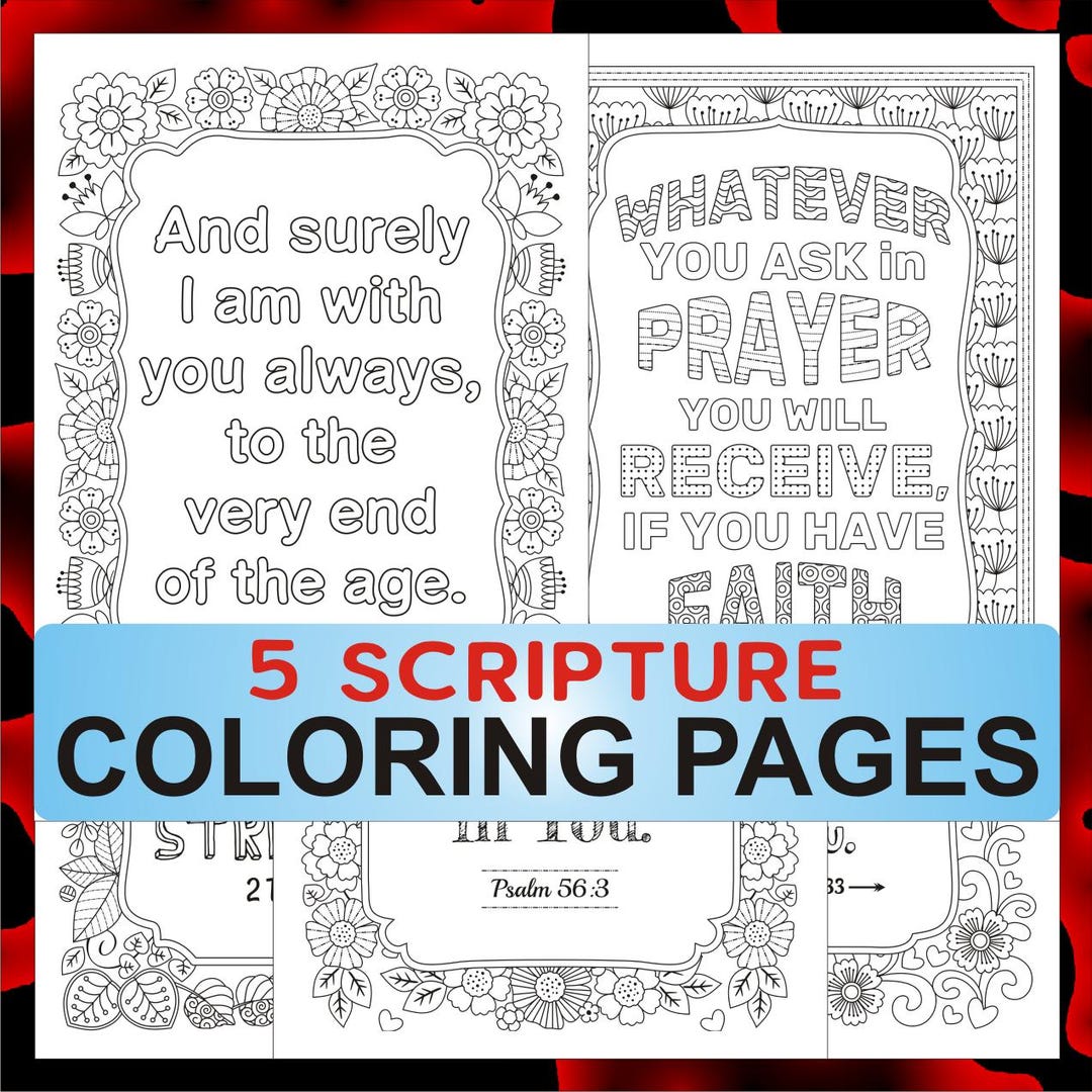 Printable Scripture Coloring Pages for Christians, Bible Verse Matthew ...