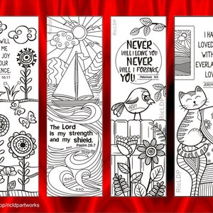 Bible Verse Coloring Bookmarks for Kids: Christian Scripture Art (PDF ...