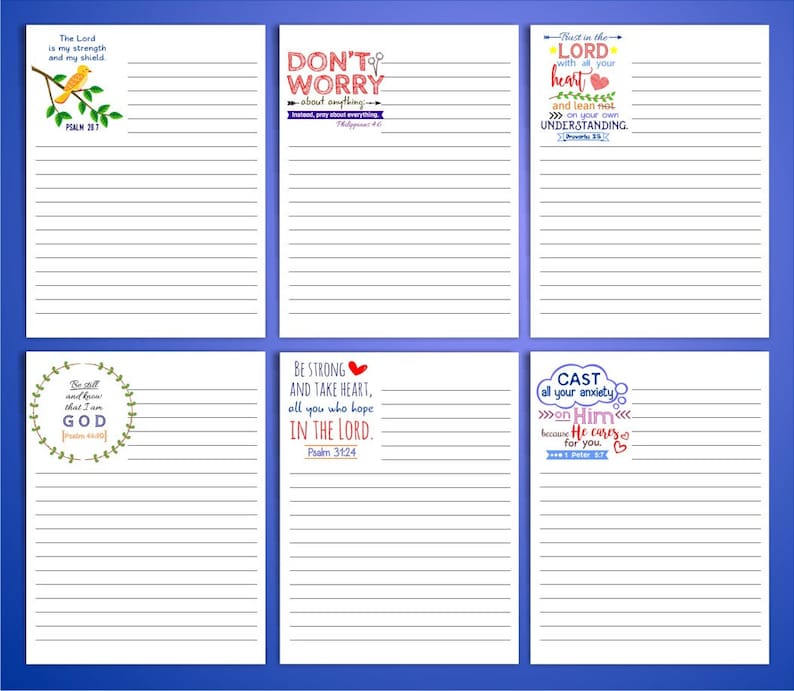 12 Bible Verse Notepad Templates – Printable Faith-inspired Designs for ...