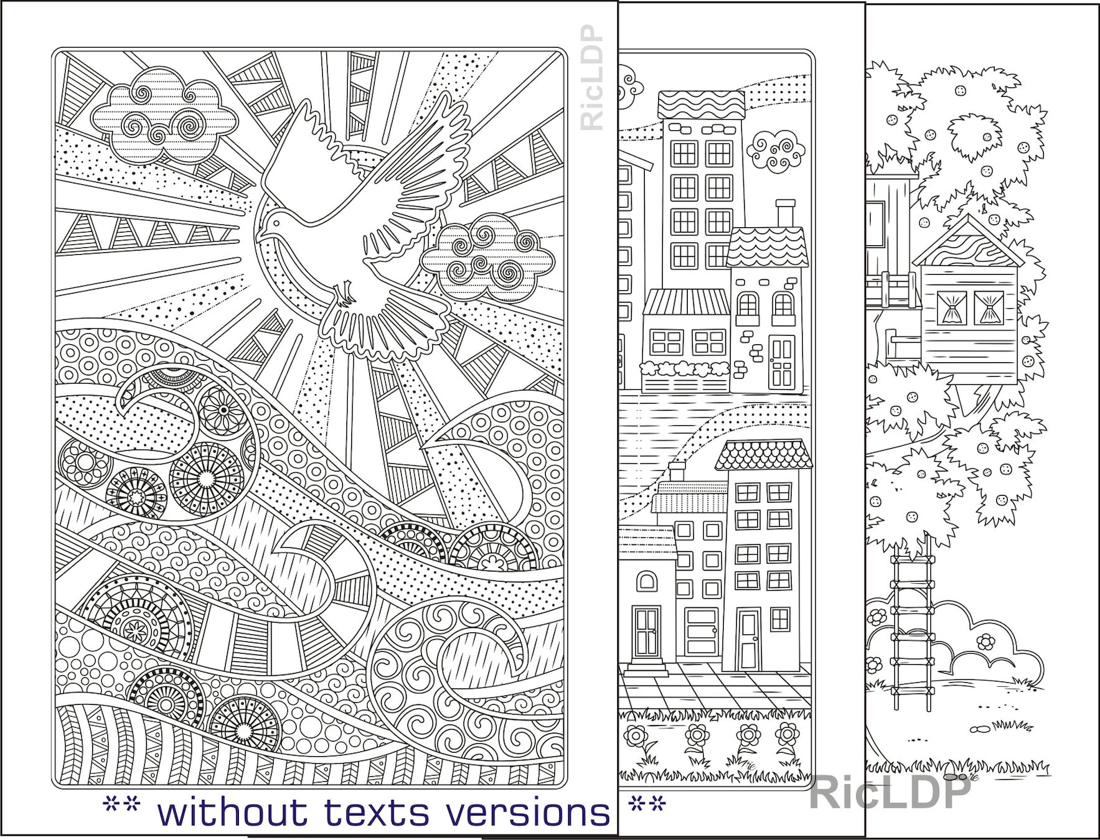 Three Bible Coloring Pages Acts 18 10 Acts 16 31 Acts 1 5 Tree House ...