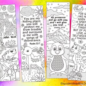 Animal Doodles Bible Verse Bookmarks: Scripture Coloring Art (PDF/JPEG ...