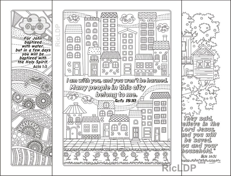 Acts of the Apostles Coloring Pages: Bible Study Zen Doodles (PDF/JPEG ...