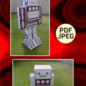 Printable Robot Papercraft Set: DIY 3D Coloring Toy (PDF & JPEG) - Etsy