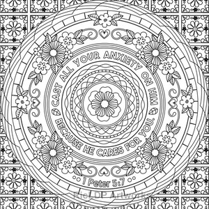 Two Mandala Coloring Pages for Mindfulness Coloring, Inspiration ...