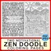 Motivational Zen Doodle Coloring Pages (PDF, JPEG) - Etsy