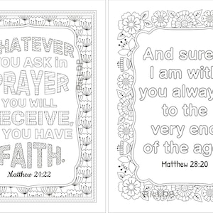 Printable Scripture Coloring Pages for Christians, Bible Verse Matthew ...