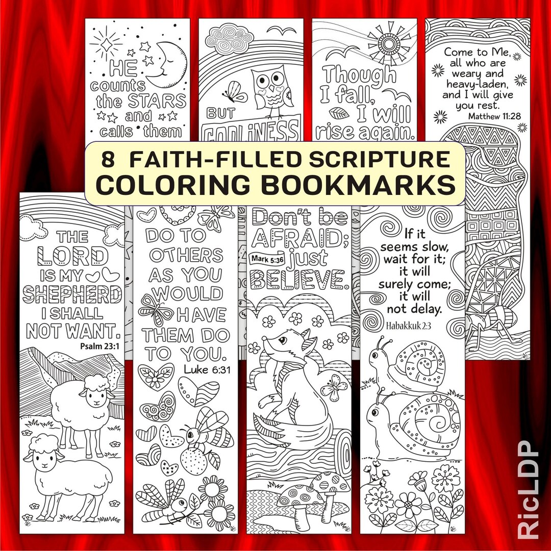 8 Faith-filled Coloring Bookmarks With Animal Designs – Printable ...