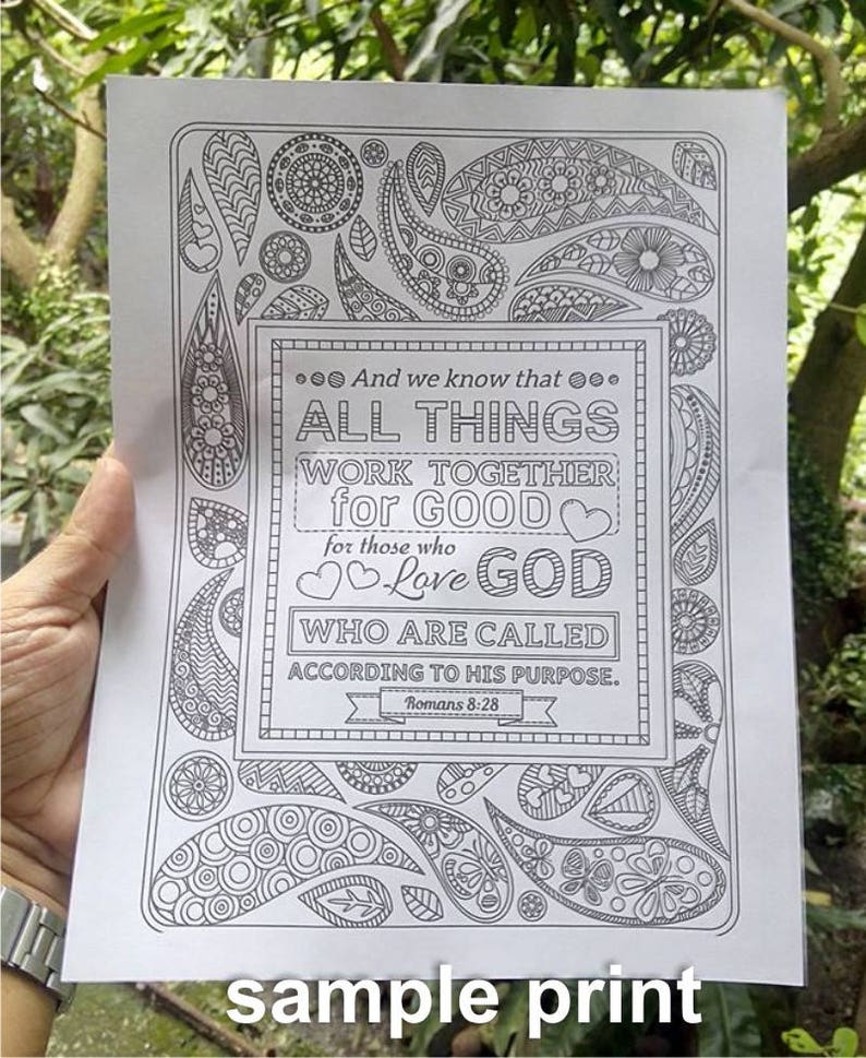 Two Bible Coloring Pages From Book of Romans – Printable Zen Doodle ...