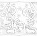 Set of 3 Christmas Zentangle Pages Nativity Drawing Angel With Trumpet ...