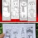 Set of 3 Christmas Zentangle Pages Nativity Drawing Angel With Trumpet ...