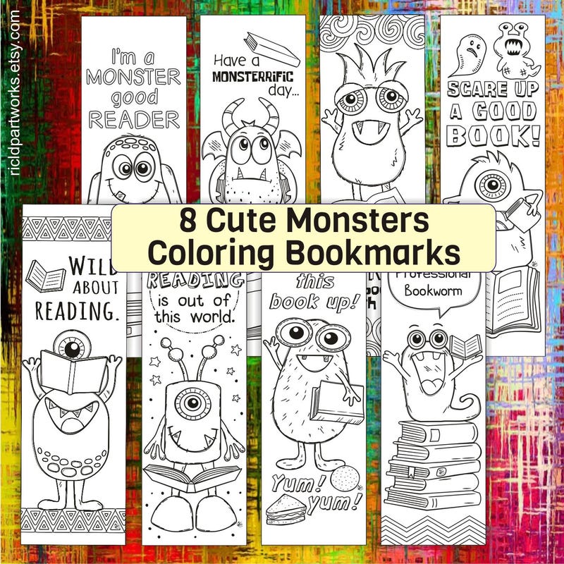 Anime Bookmarks Coloring - Etsy UK