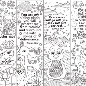 Animal Doodles Bible Verse Bookmarks: Scripture Coloring Art (PDF/JPEG ...
