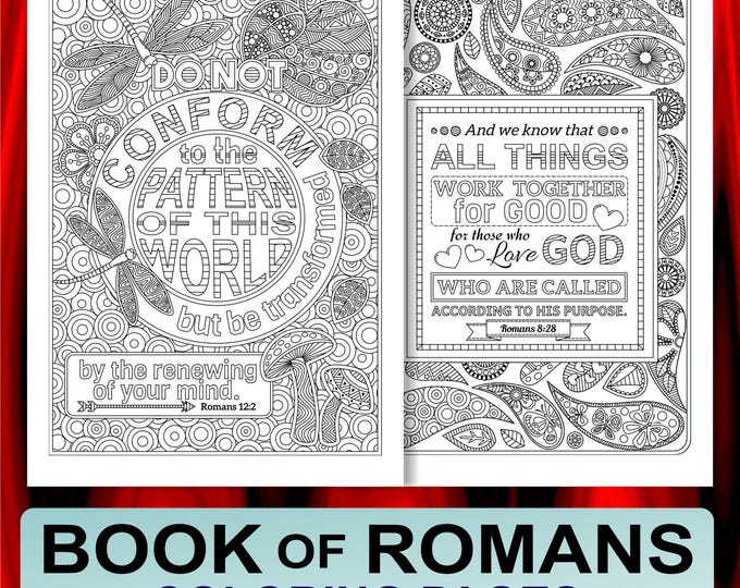 Two Bible Coloring Pages From Book of Romans – Printable Zen Doodle ...