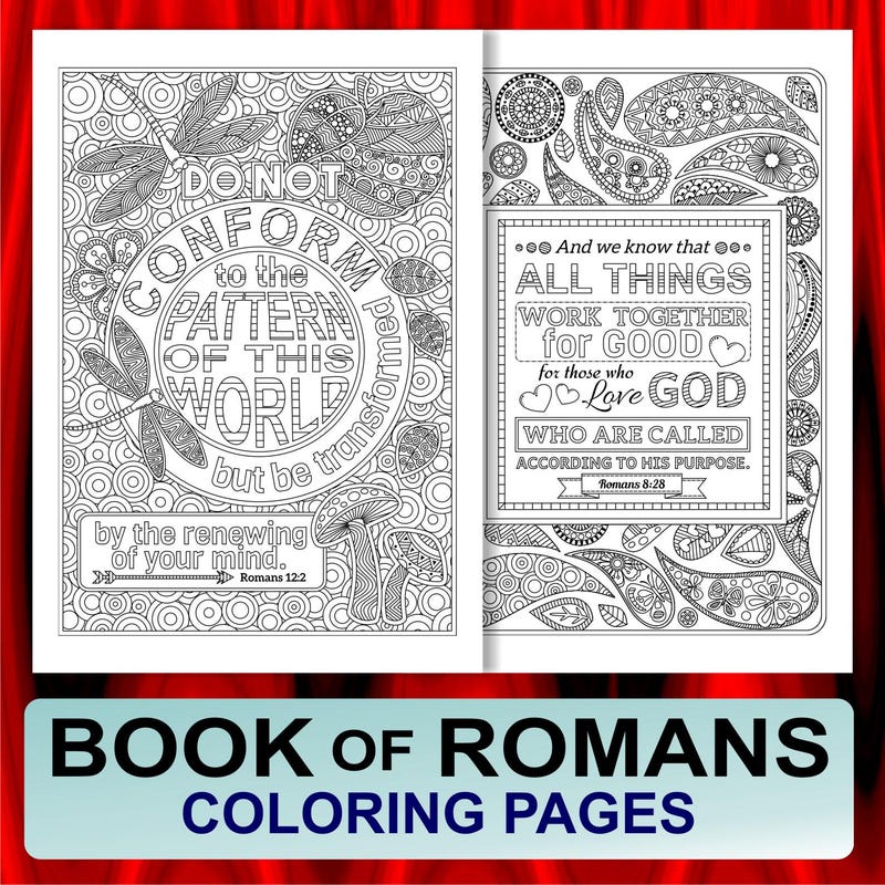 Romans 8 Coloring Pages - Etsy