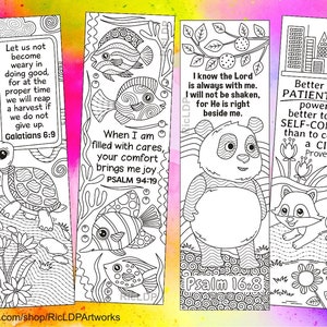 Animal Doodles Bible Verse Bookmarks: Scripture Coloring Art (PDF/JPEG ...