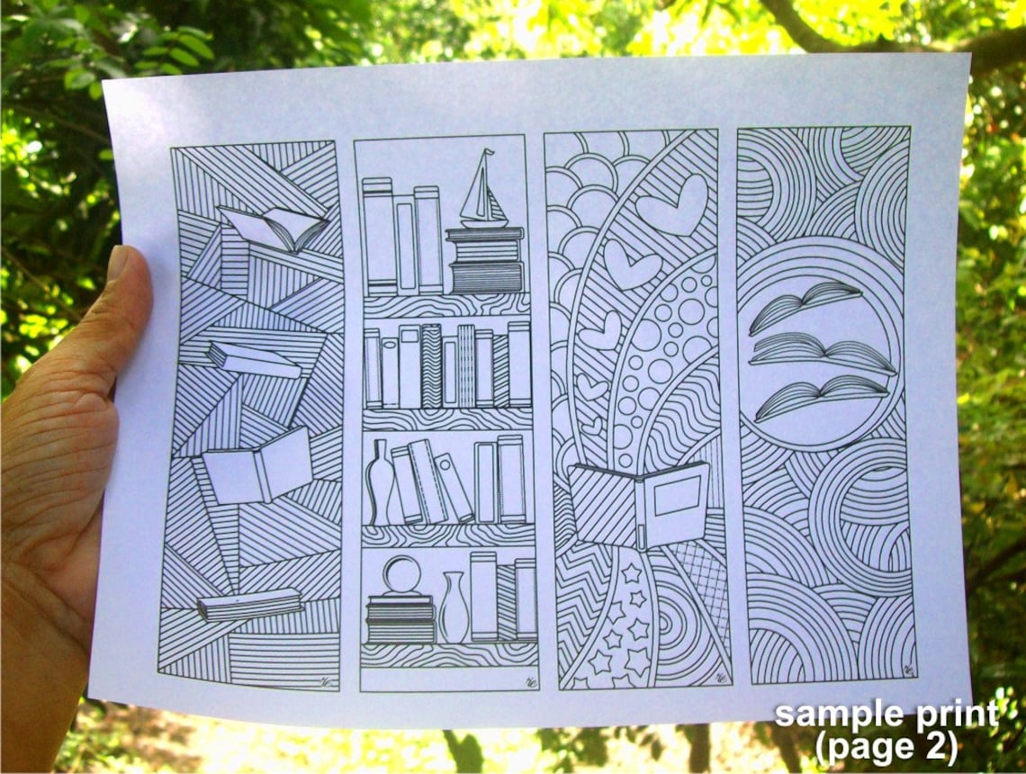 Set of 8 Coloring Bookmarks 4 With Texts and 4 Without Texts - Etsy Canada