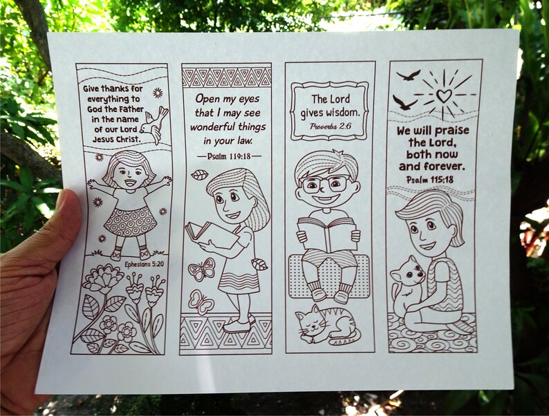 Printable Bookmarks Coloring Bible Quotes Ephesians 5 Psalm 119 ...