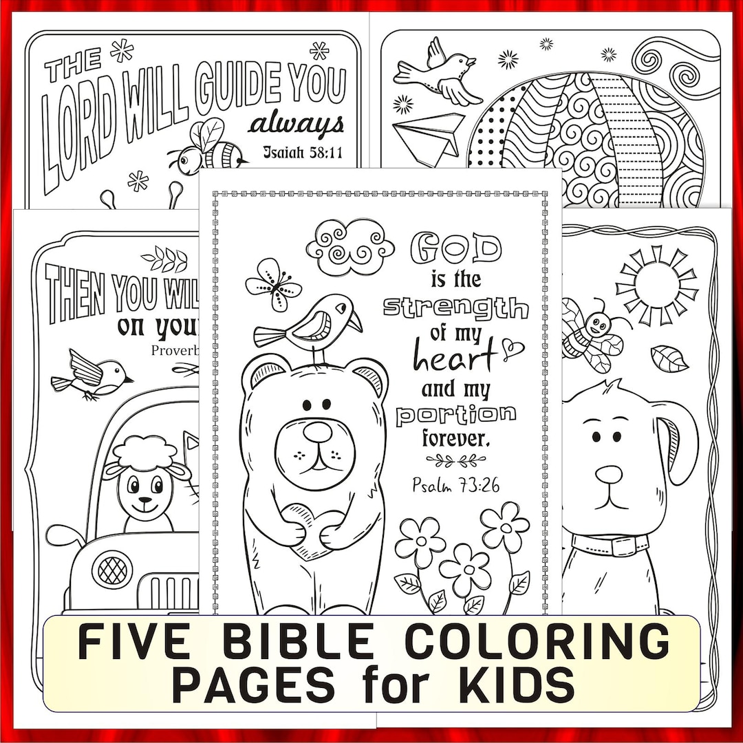 Animal Scripture Coloring Pages: Sunday School Classroom (PDF/JPEG) - Etsy