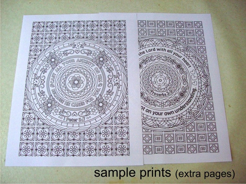 Two Mandala Coloring Pages for Mindfulness Coloring, Inspiration ...