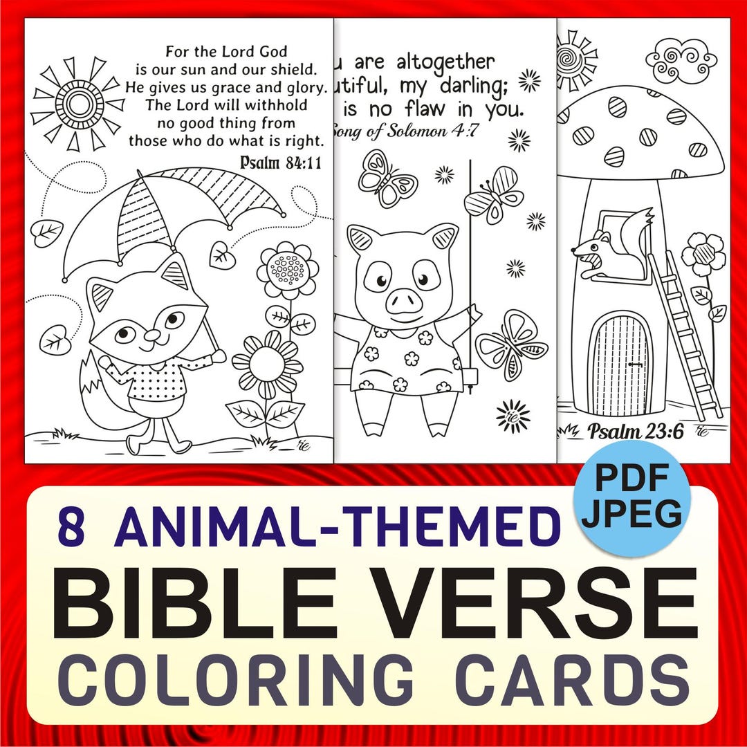 8 Bible Verse Cards for Homeschool and Sunday School Activities ...